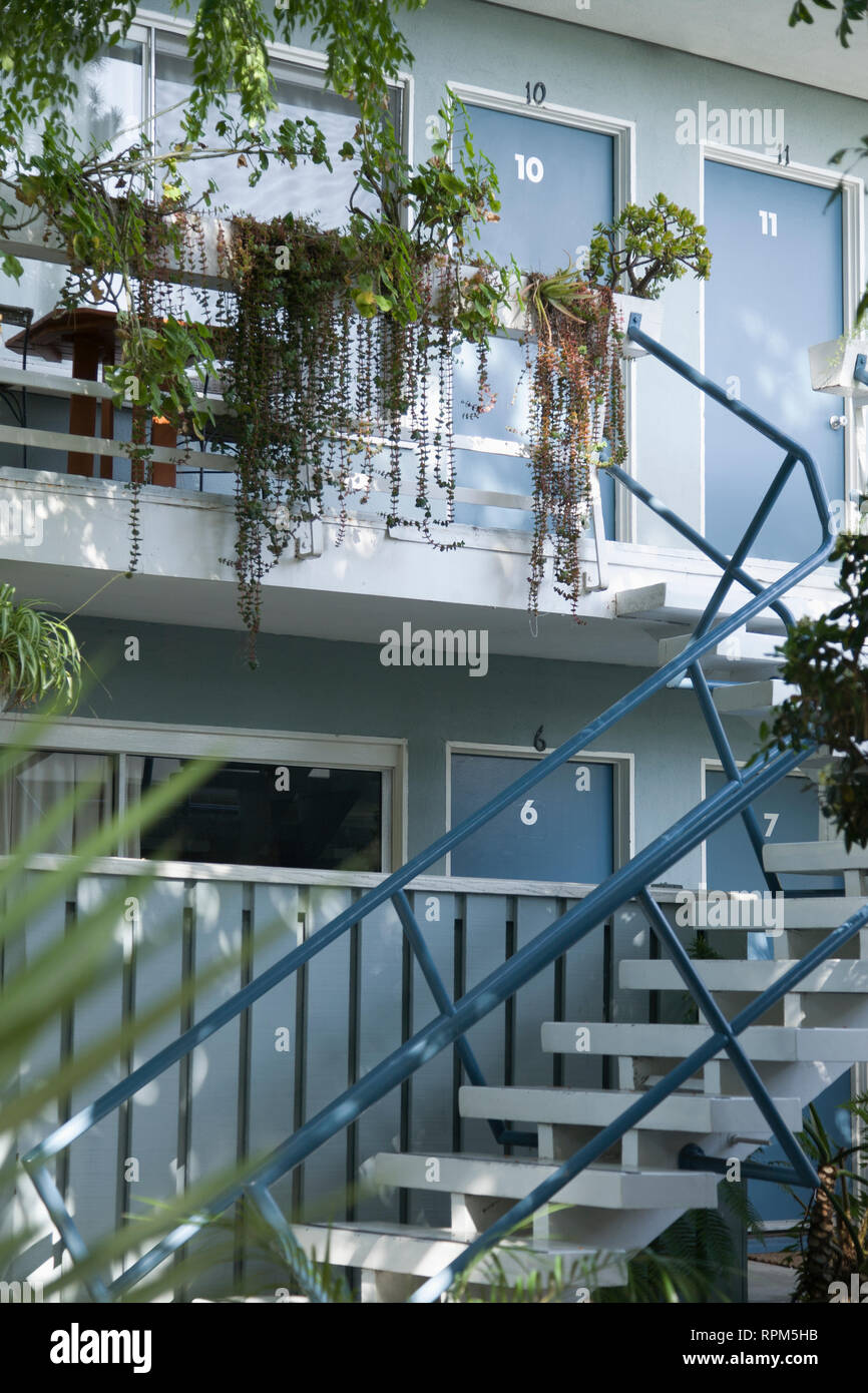 Blue Apartment Complex Stock Photo - Alamy