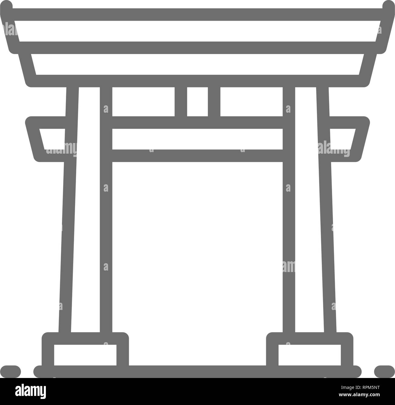 Japanese torii gate Black and White Stock Photos & Images - Alamy