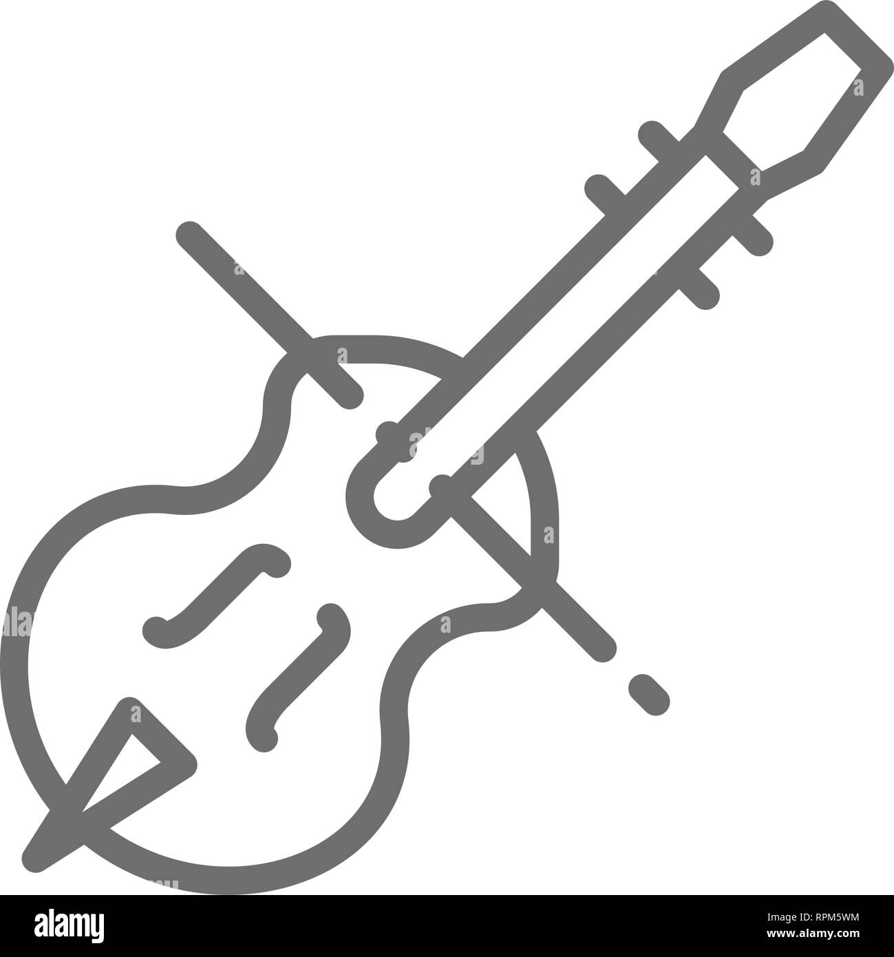 Fiddle classical music instrument pictogram hi-res stock photography ...