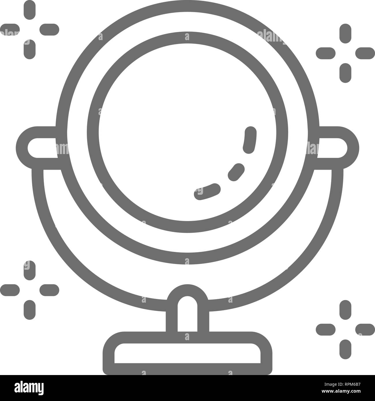 Linear round icon female Stock Vector Images - Alamy