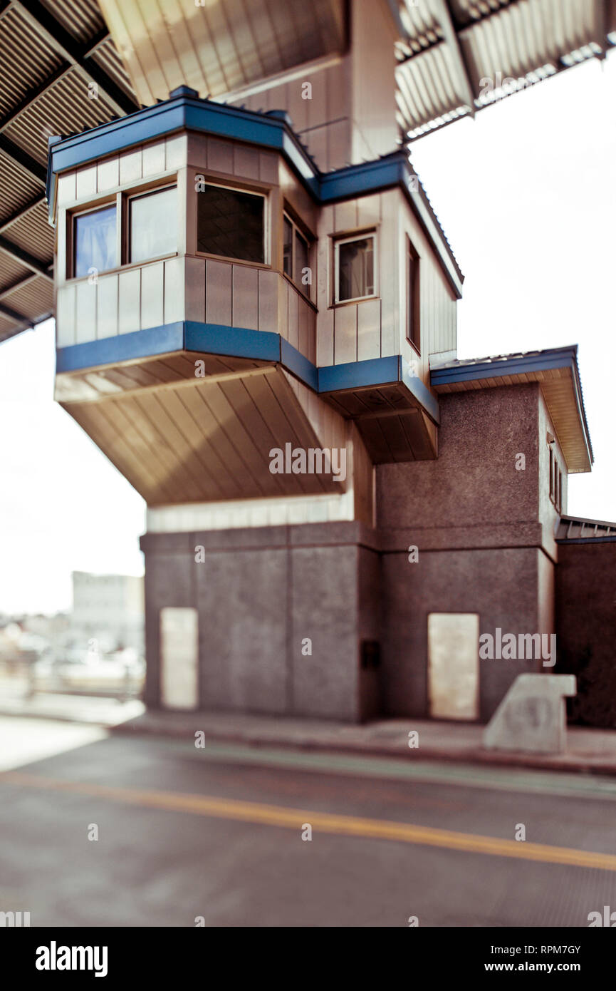 Covered Urban Watchtower Stock Photo - Alamy