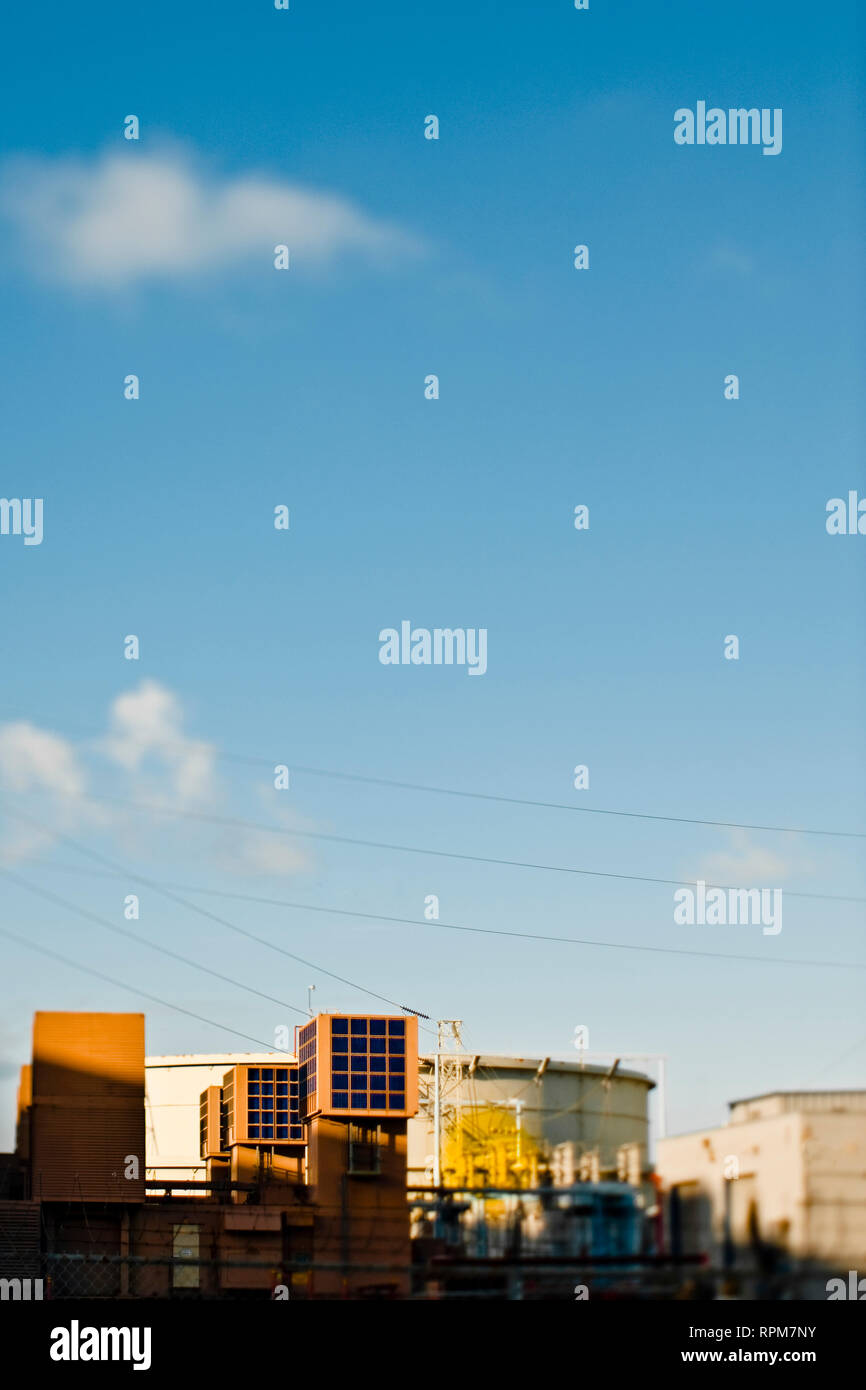 Solar Panels at an Oil Refinery Stock Photo - Alamy