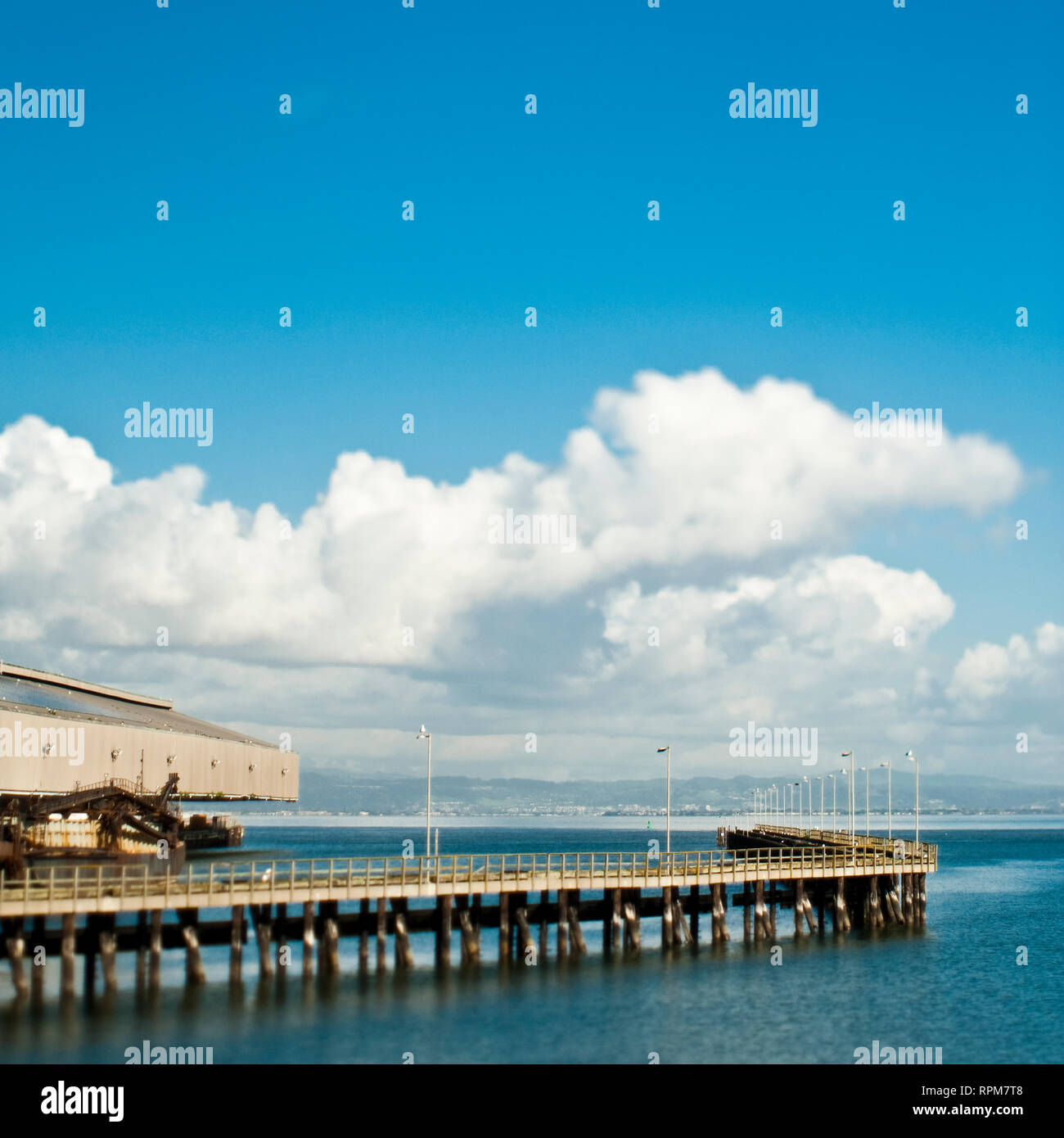 Warehouse and Dock At a Seaport Stock Photo - Alamy