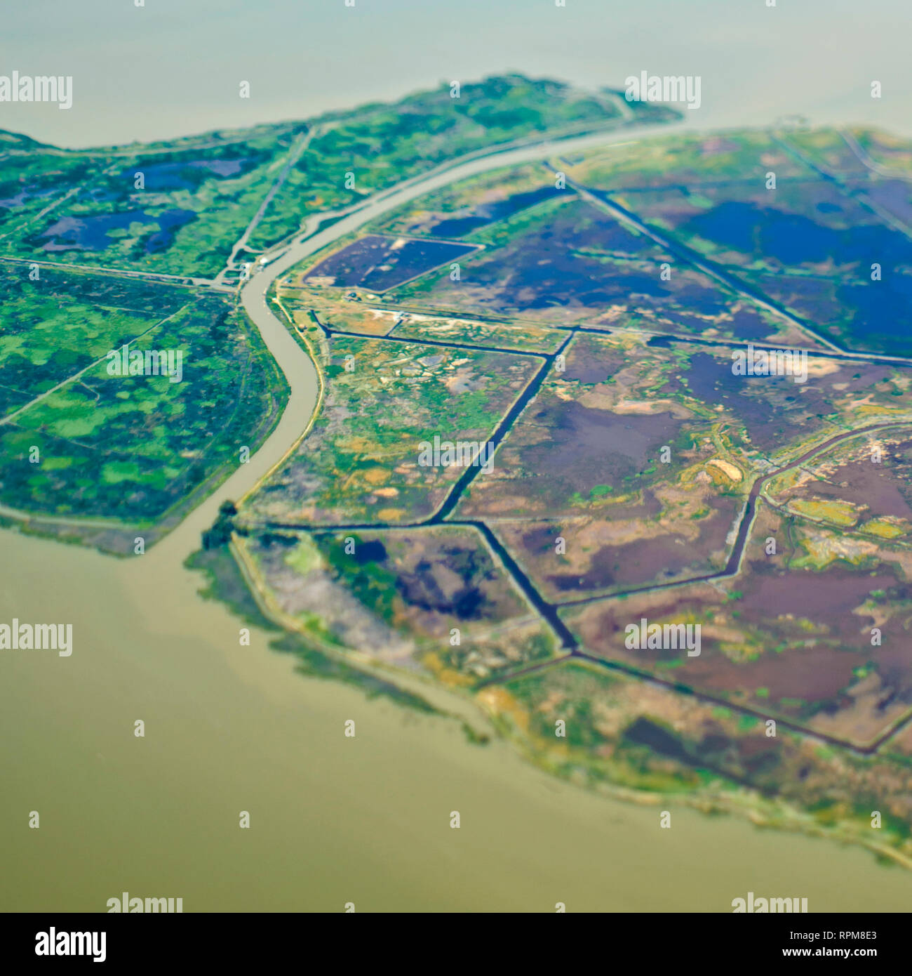 Aerial View of a Flood Plain Stock Photo - Alamy