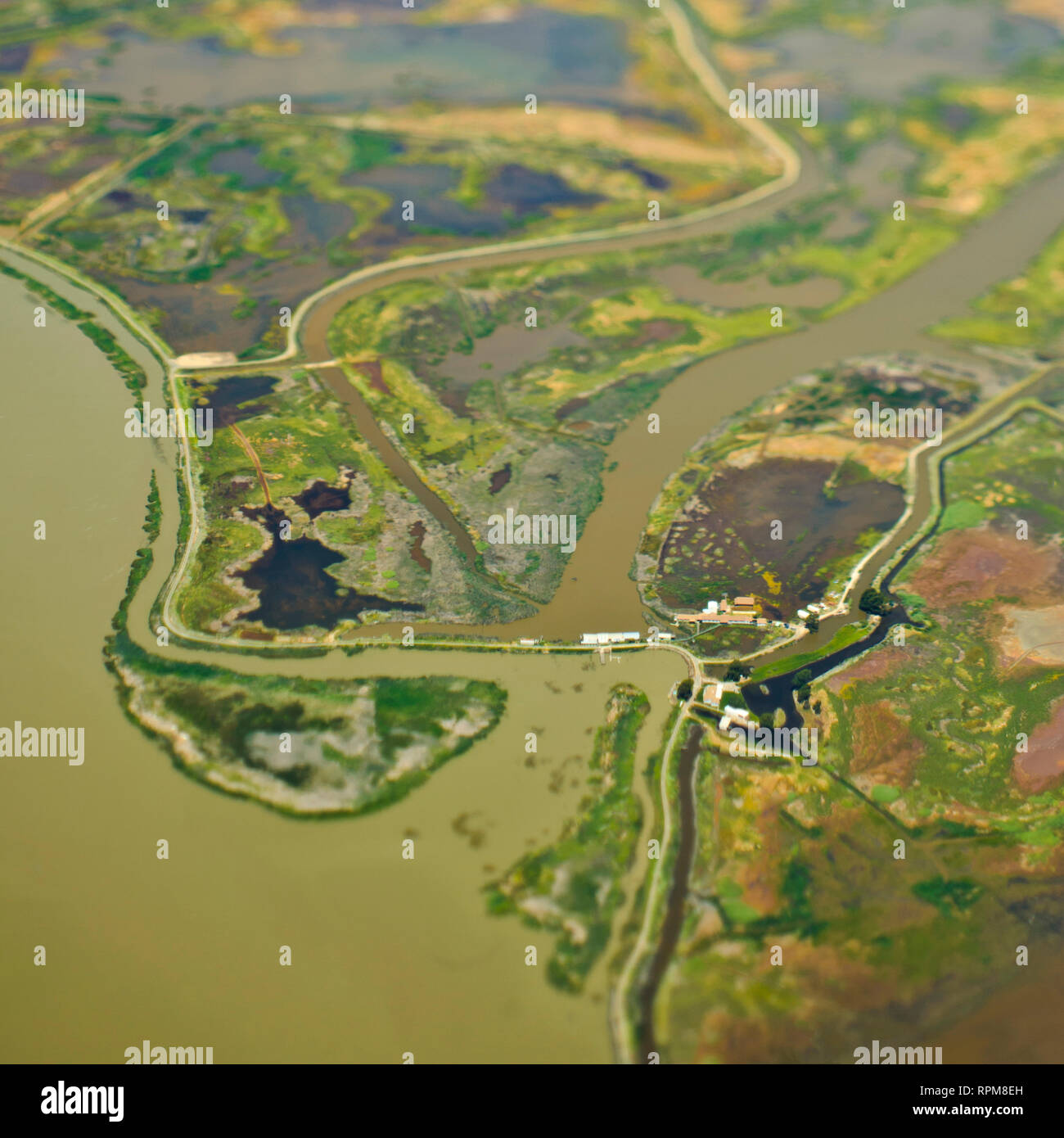 Aerial View of a Flood Plain Stock Photo - Alamy