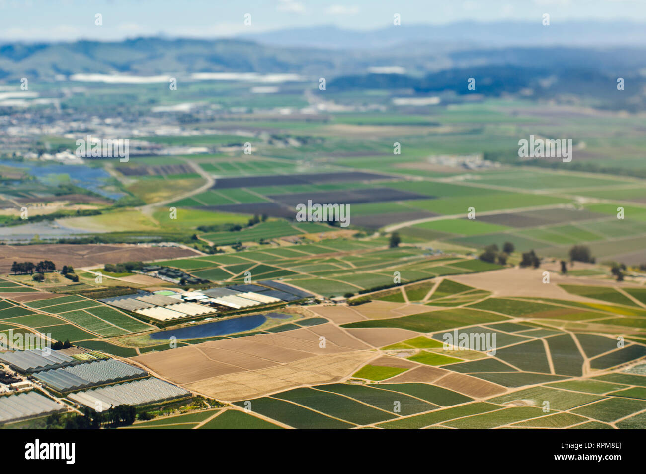 Aerial View of Agricultural Farmland Stock Photo - Alamy