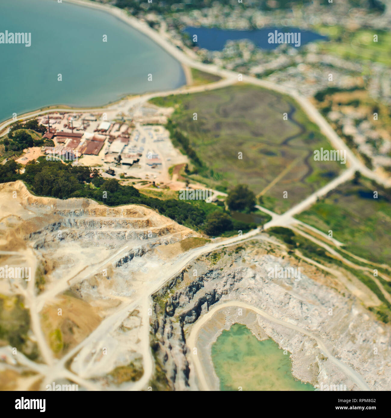 Aerial View of a Strip Mining Pit Stock Photo - Alamy