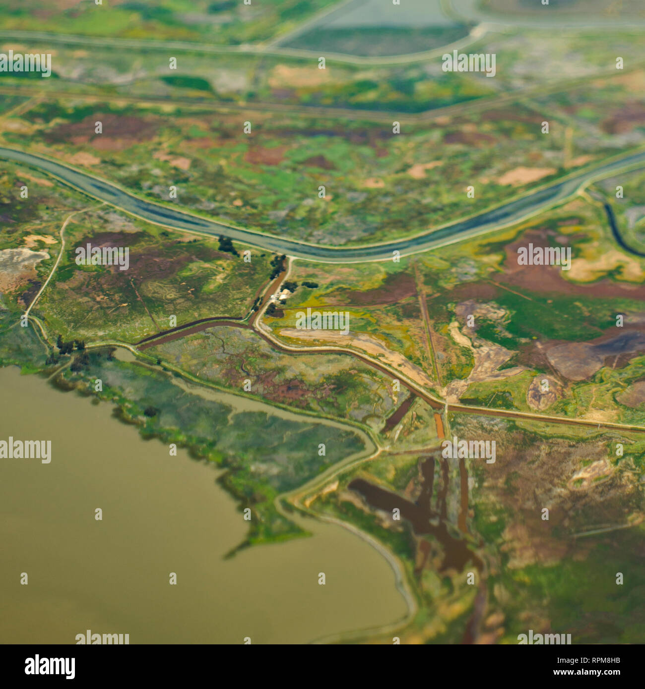 Aerial View of a Flood Plain Stock Photo - Alamy