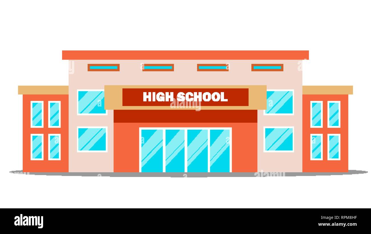 American high school building Cut Out Stock Images & Pictures - Alamy