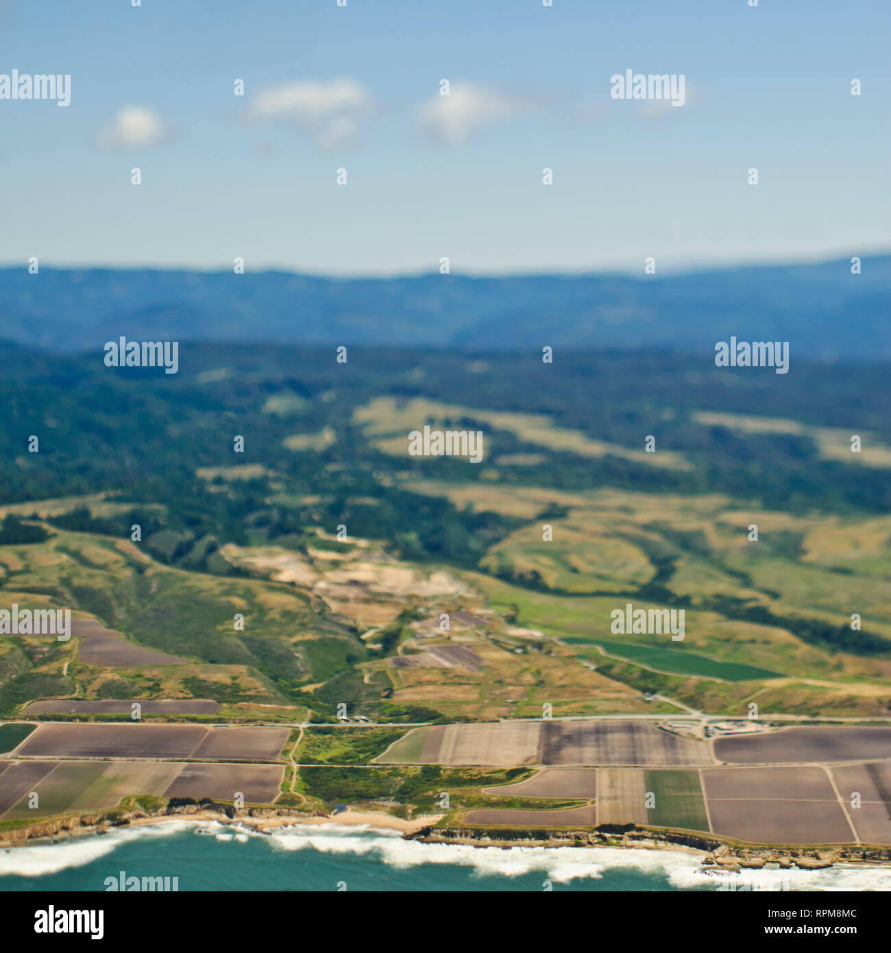 Aerial View of a Coastline Stock Photo - Alamy