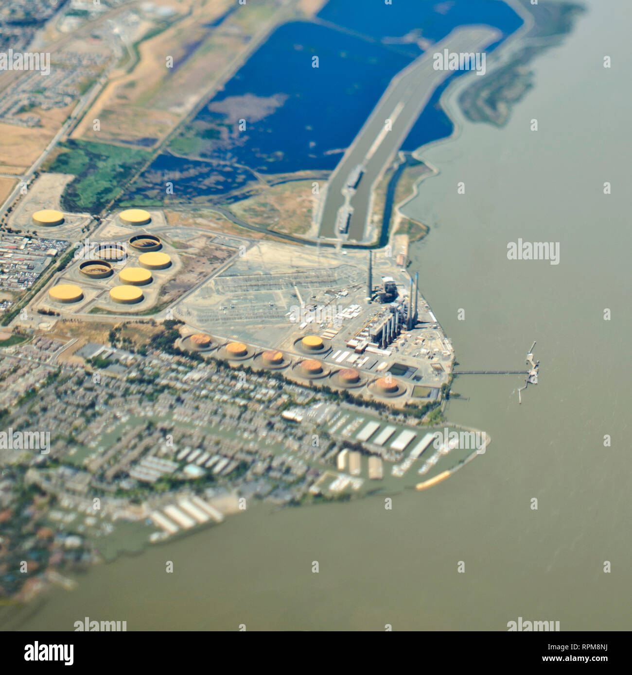 Aerial View on an Industrial Storage Facility Stock Photo - Alamy