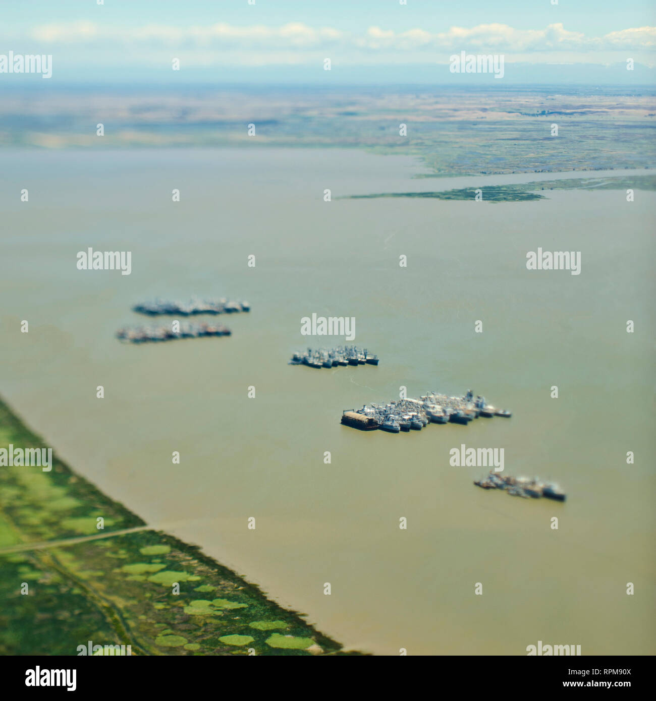 Aerial View of Military Ships Stock Photo - Alamy