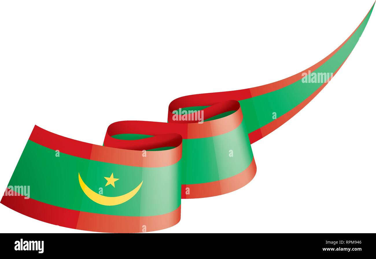 Mauritania flag, vector illustration on a white background Stock Vector ...