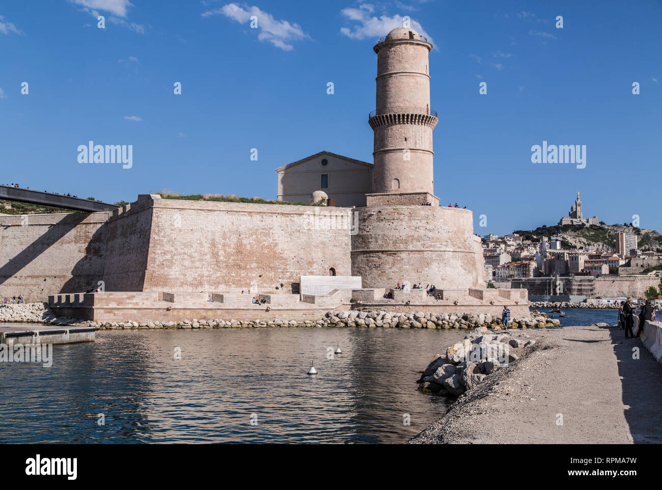 Fort Saint Jean, one of the two forts guarding the entrance to the Old ...