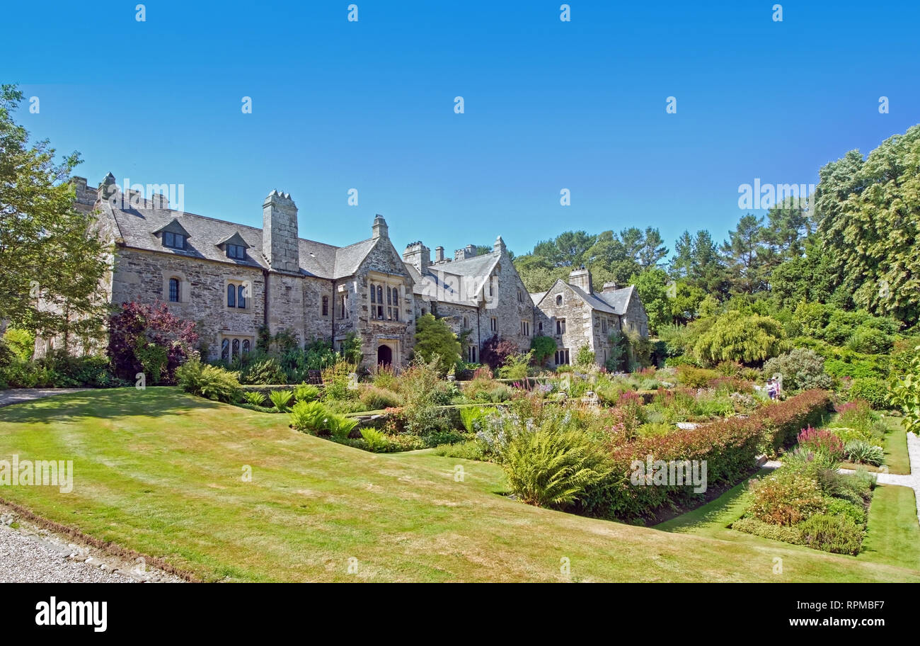 Gardens at Cotehele House and Grounds, Tamar Valley Cornwall Stock ...