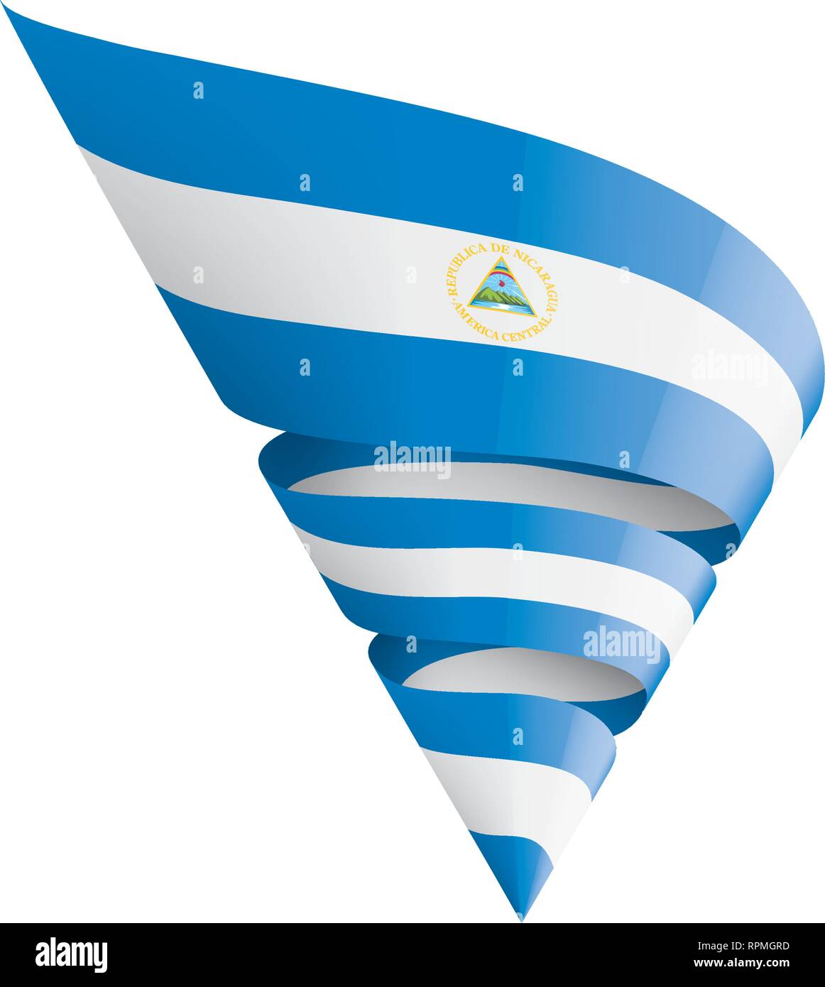 Nicaragua flag, vector illustration on a white background Stock Vector ...