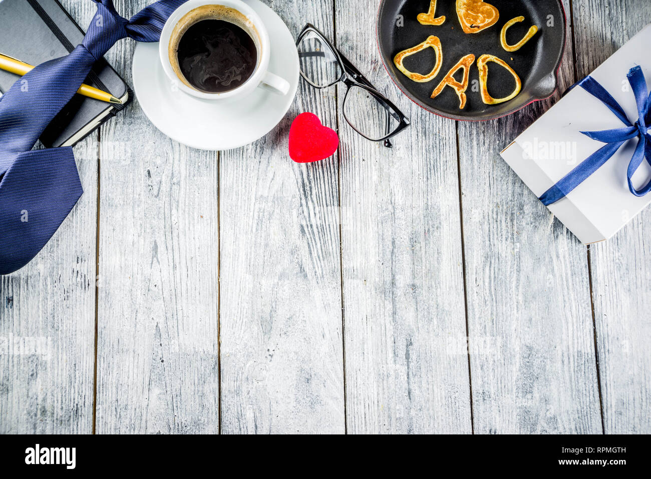 Father's day holiday concept, greeting card background with presents ...