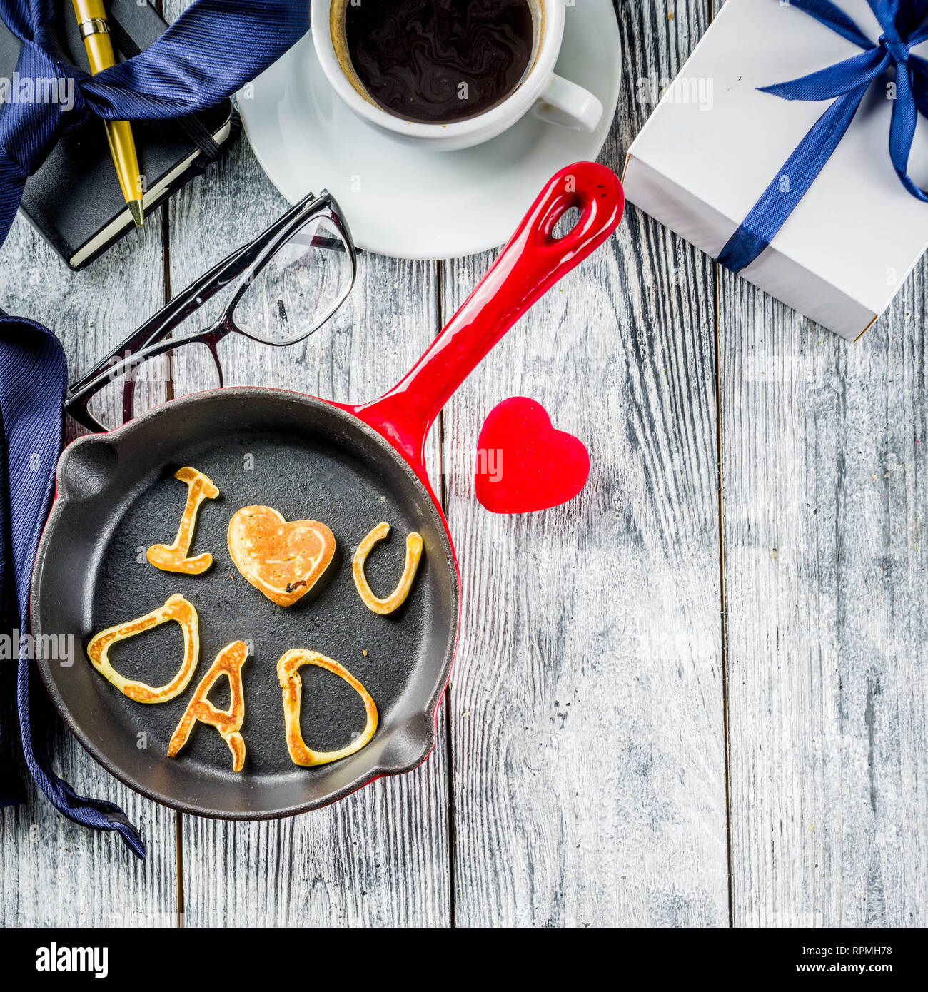 Father's day holiday concept, greeting card background with presents ...
