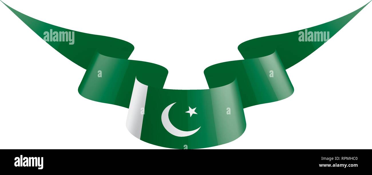 Pakistan flag, vector illustration on a white background Stock Vector ...