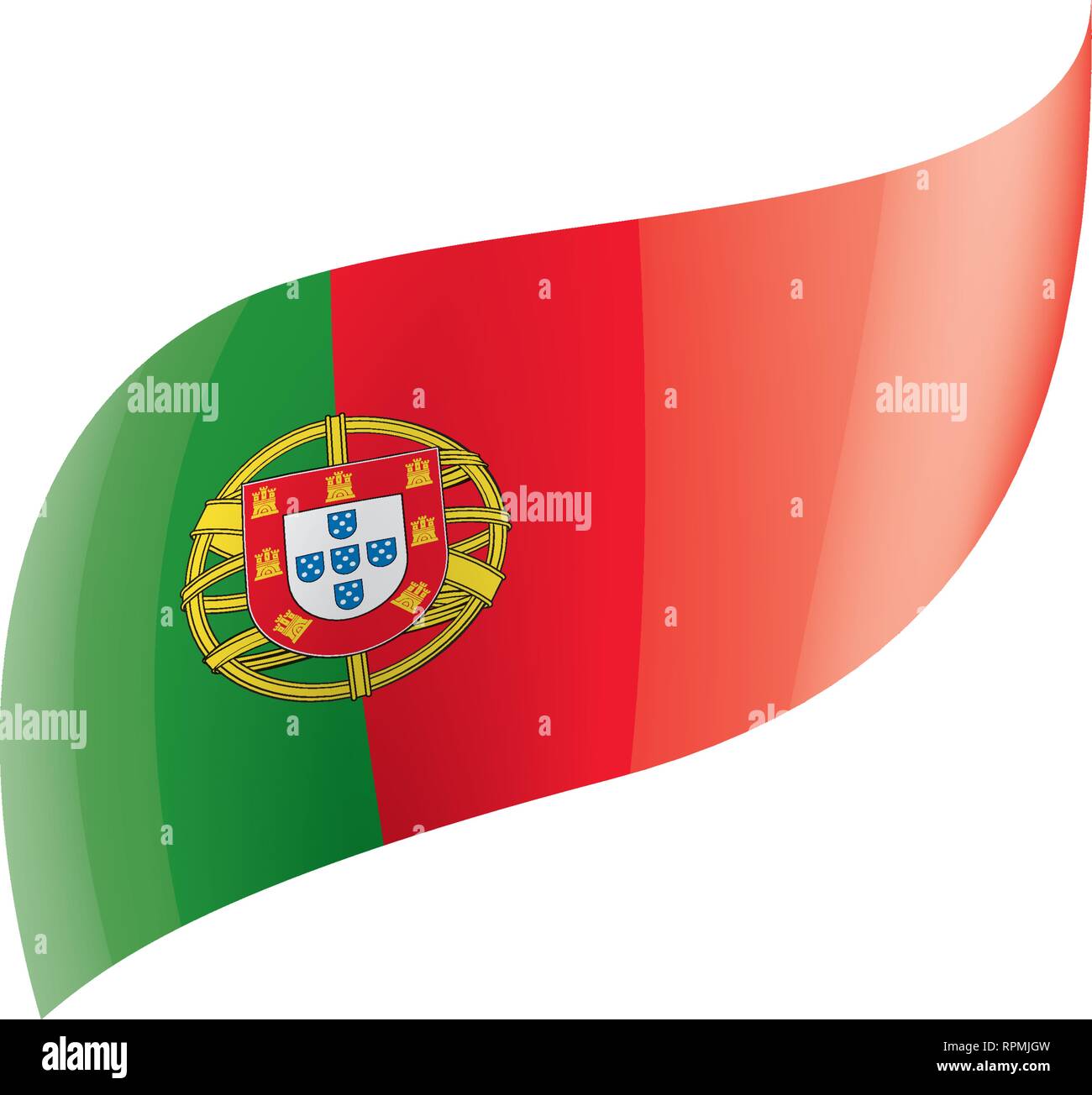 Portugal flag, vector illustration on a white background Stock Vector ...