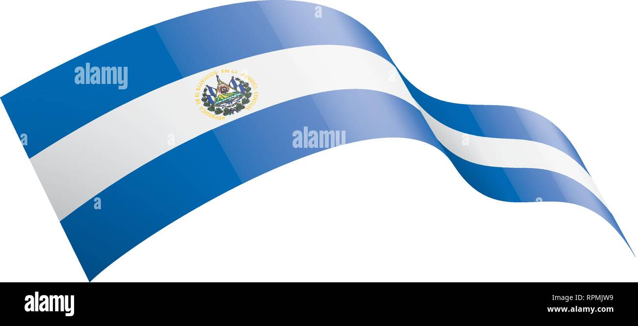 Salvador flag, vector illustration on a white background Stock Vector ...