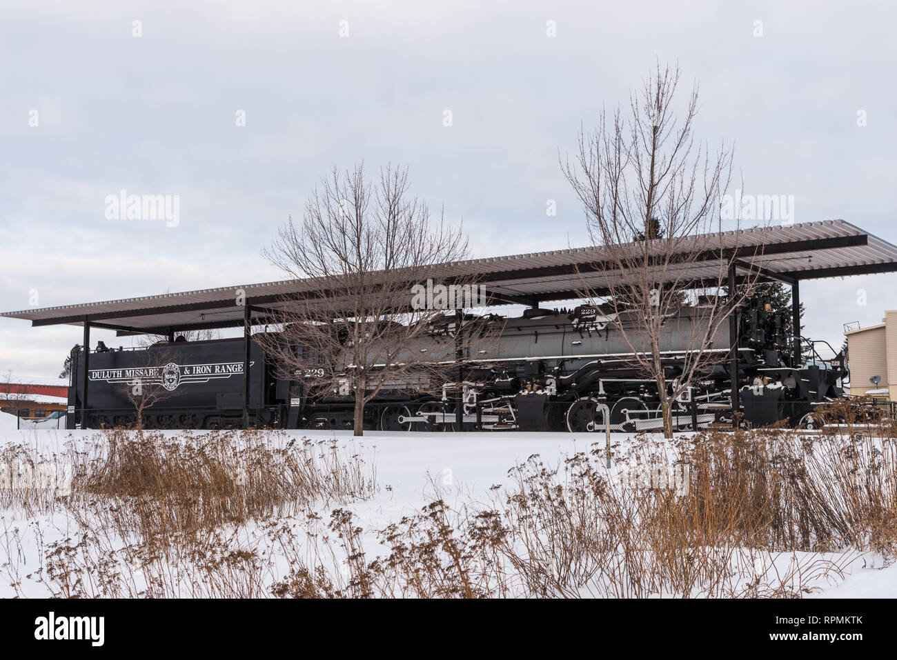 Locomotive at Duluth Iron Range. Two Harbors, Minnesota, USA Stock ...