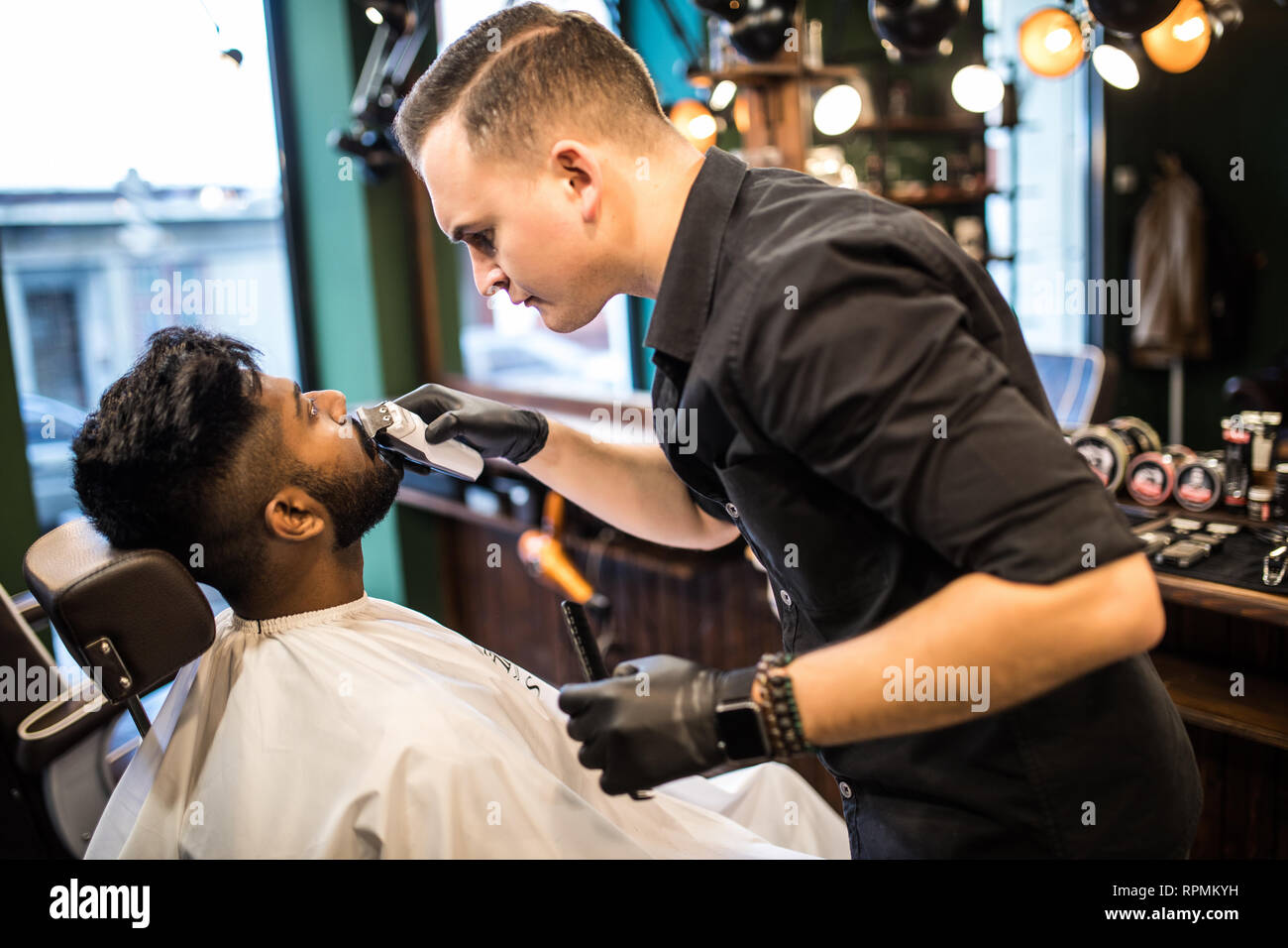 Barber banner design hi-res stock photography and images - Alamy