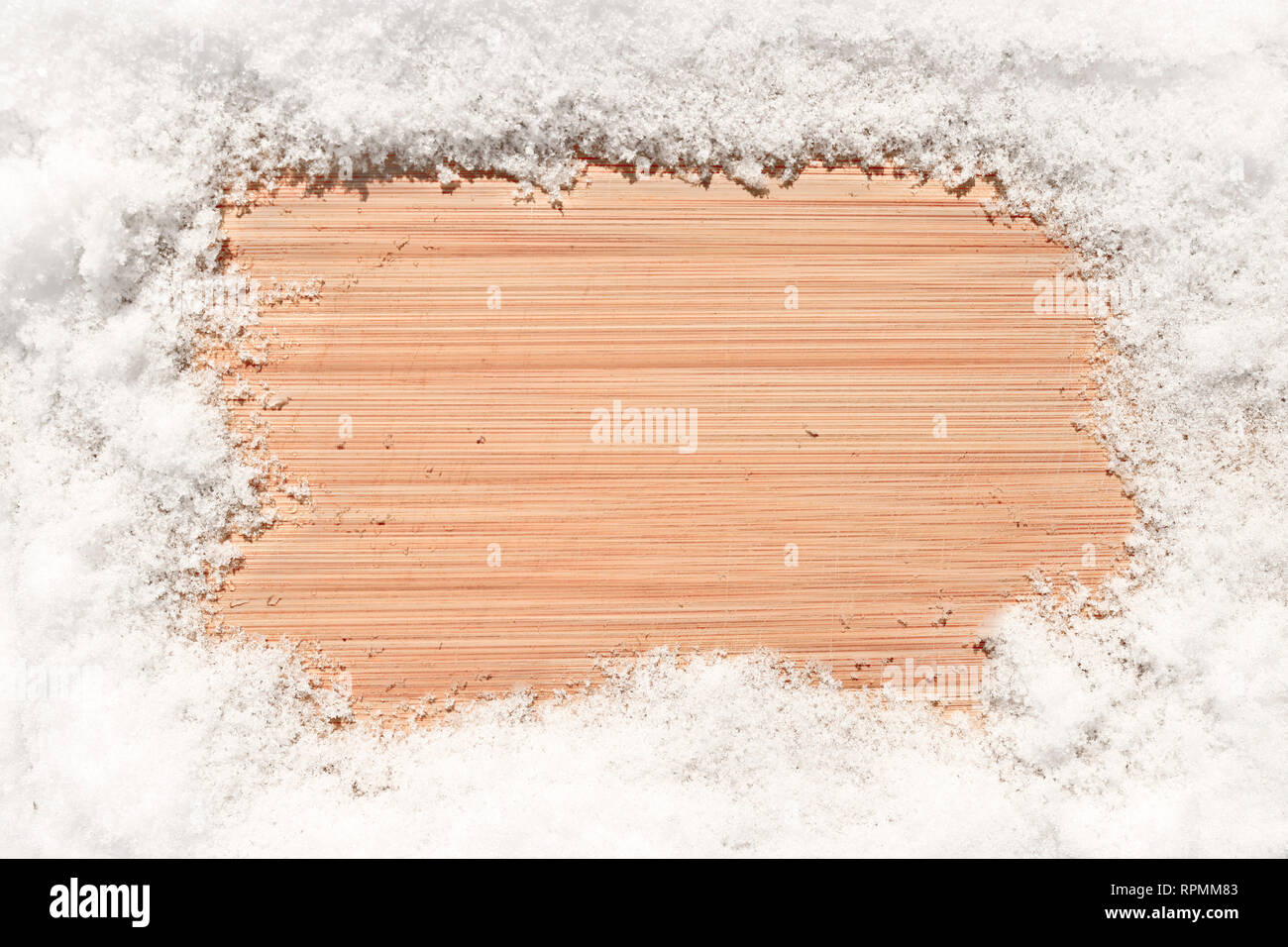 Winter Christmas background with snow. Ready frame for design Stock ...