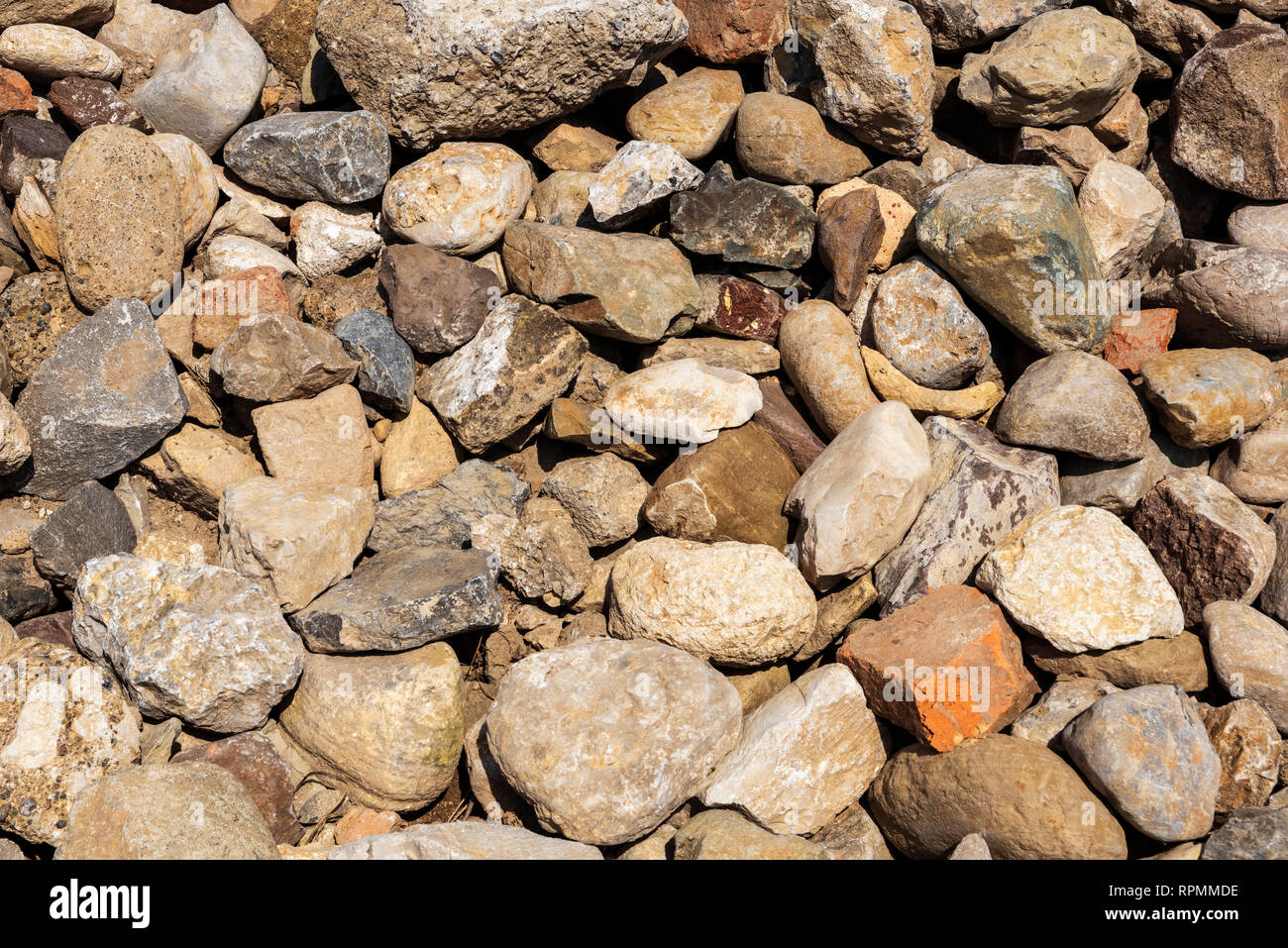 Heap of ancient building stones, pile of old building stones Stock ...