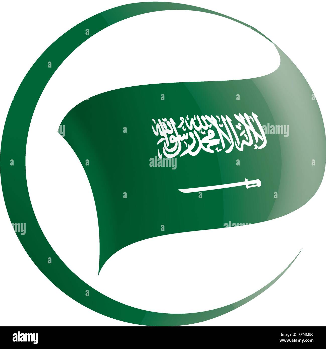 Saudi Arabia flag, vector illustration on a white background Stock ...