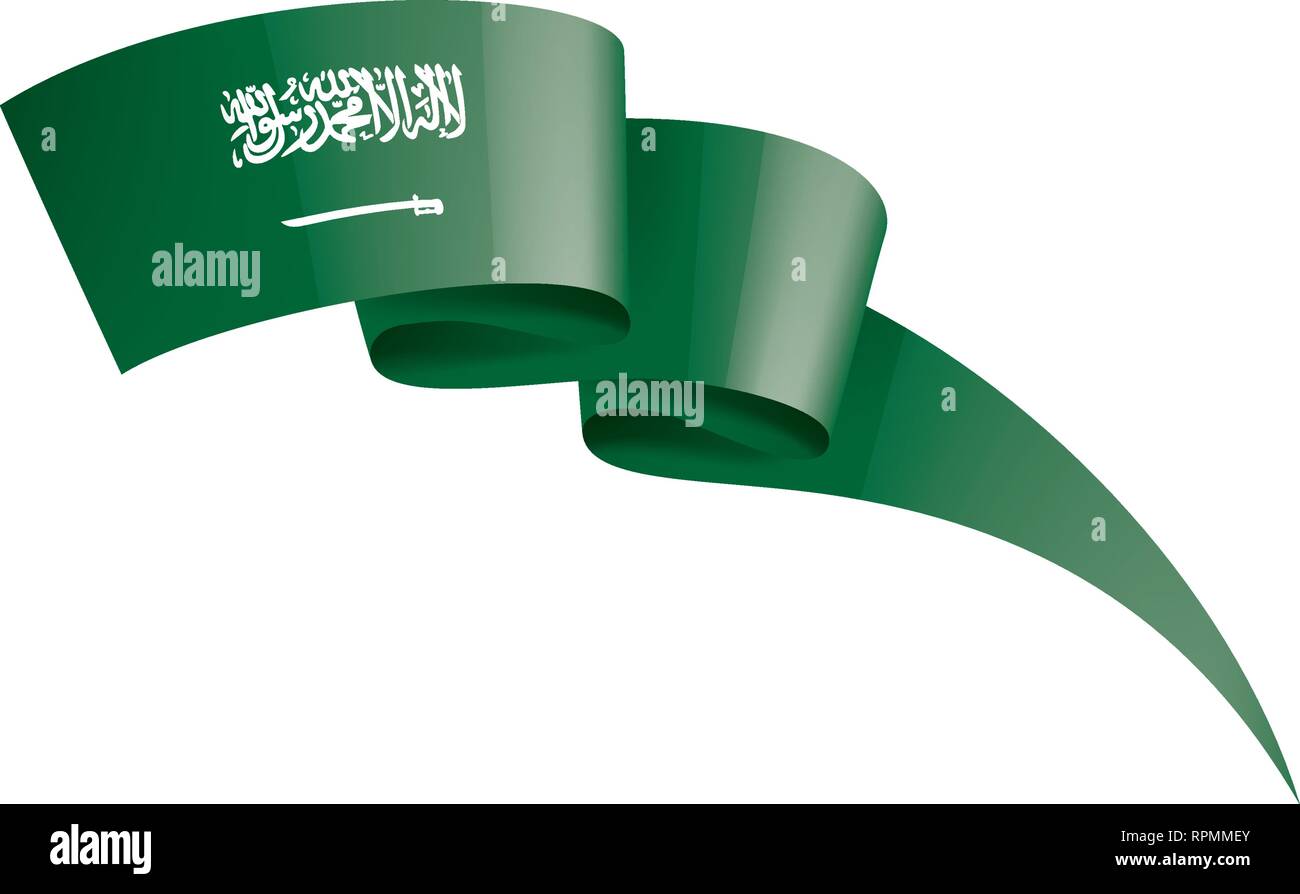 Saudi Arabia flag, vector illustration on a white background Stock ...