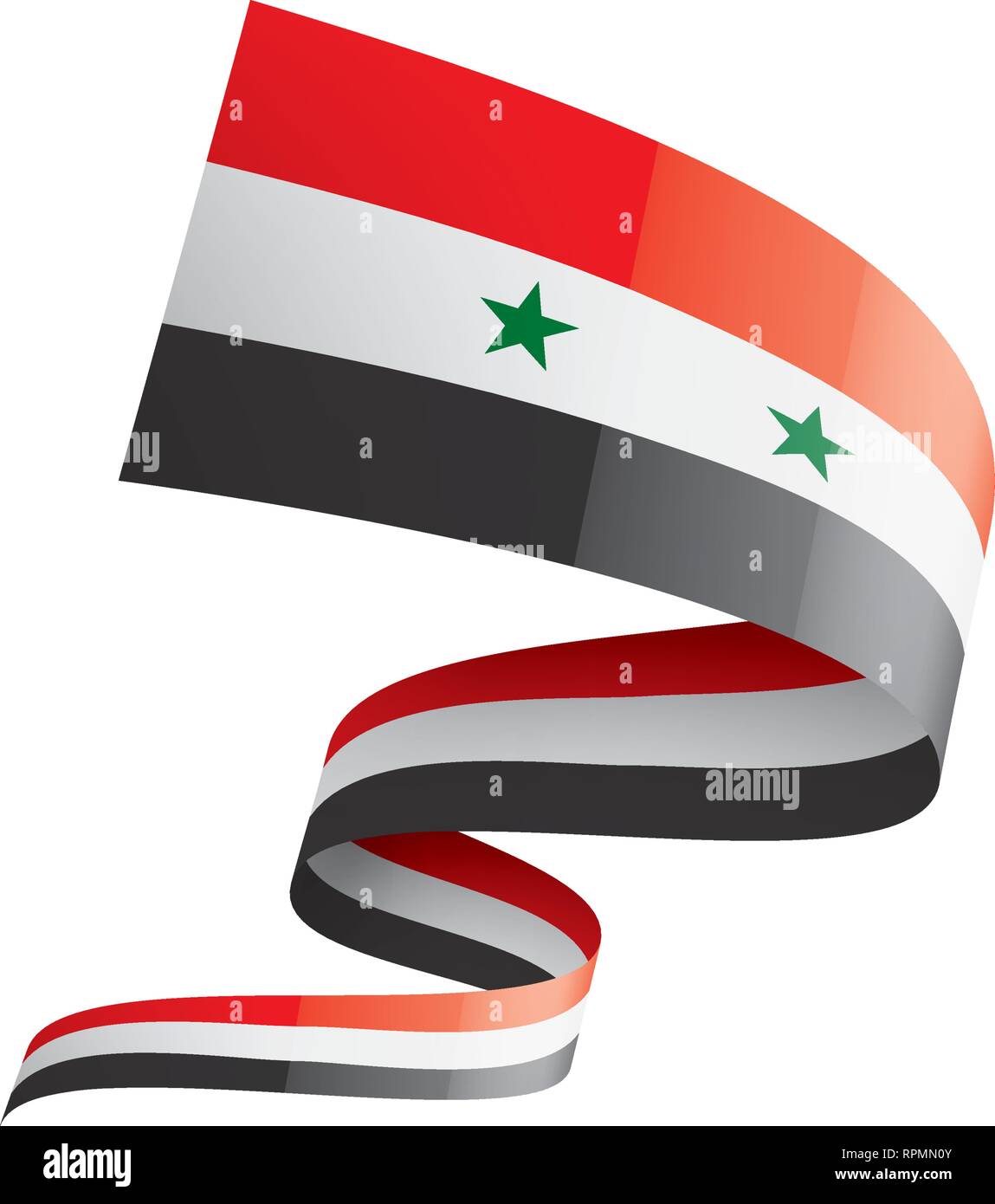 Syria flag, vector illustration on a white background Stock Vector ...