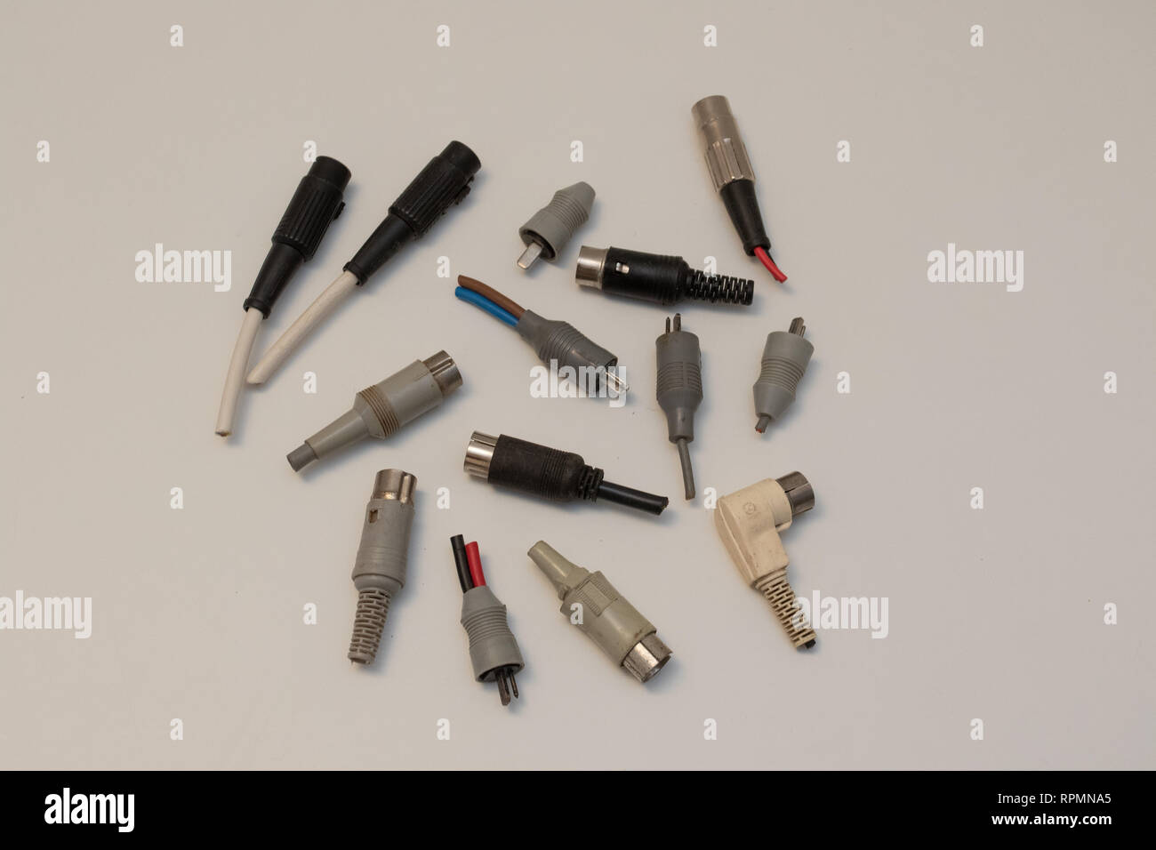 Various DIN audio plugs Stock Photo - Alamy