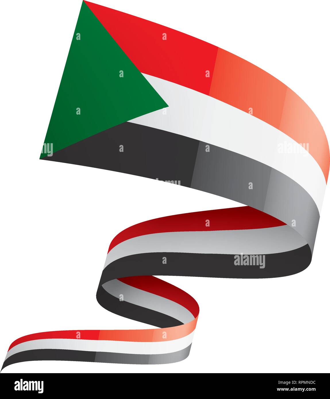 Sudan flag, vector illustration on a white background Stock Vector ...