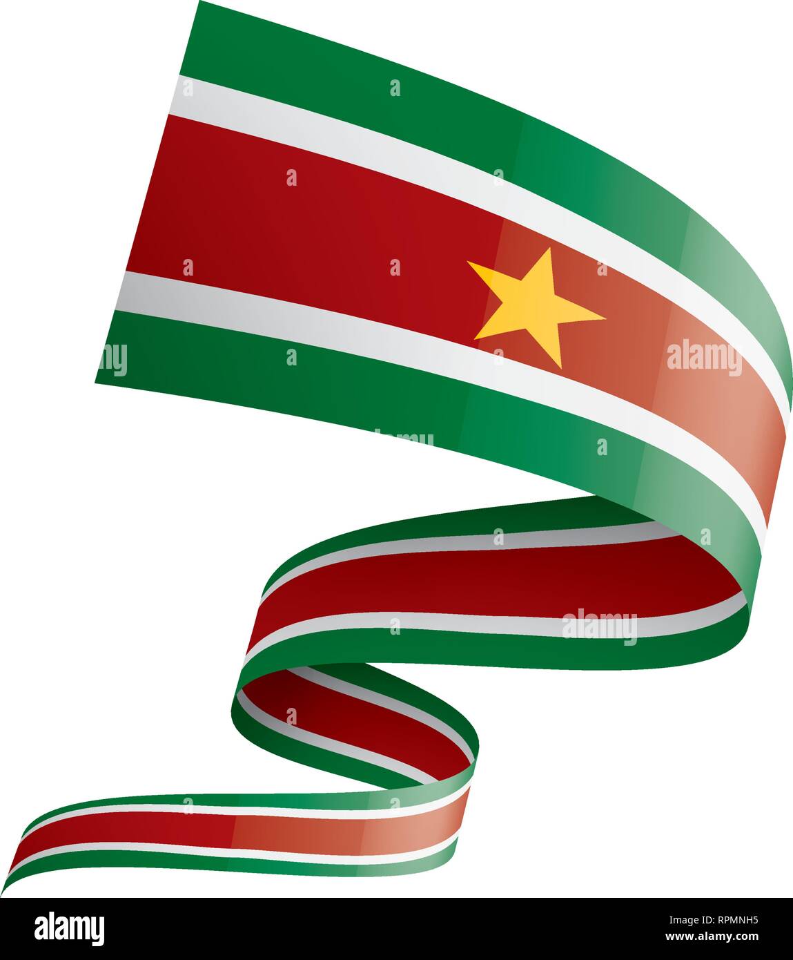 Suriname flag, vector illustration on a white background Stock Vector ...