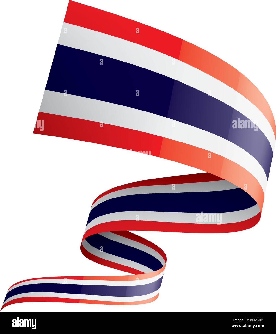 Thailand flag, vector illustration on a white background Stock Vector ...