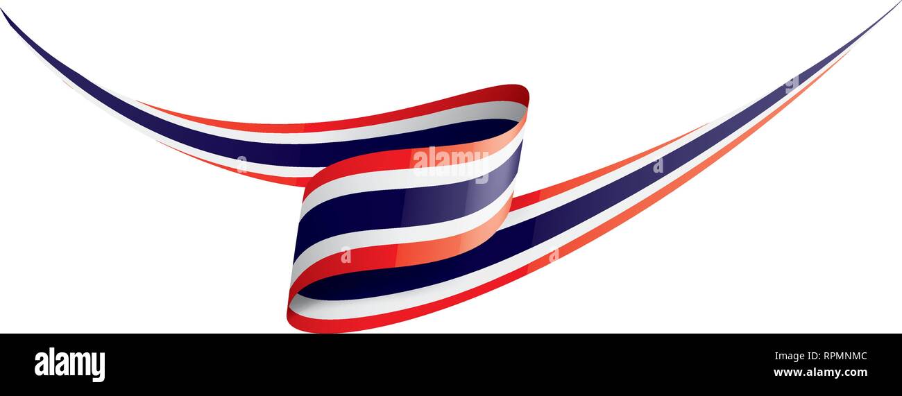 Thailand flag, vector illustration on a white background Stock Vector ...