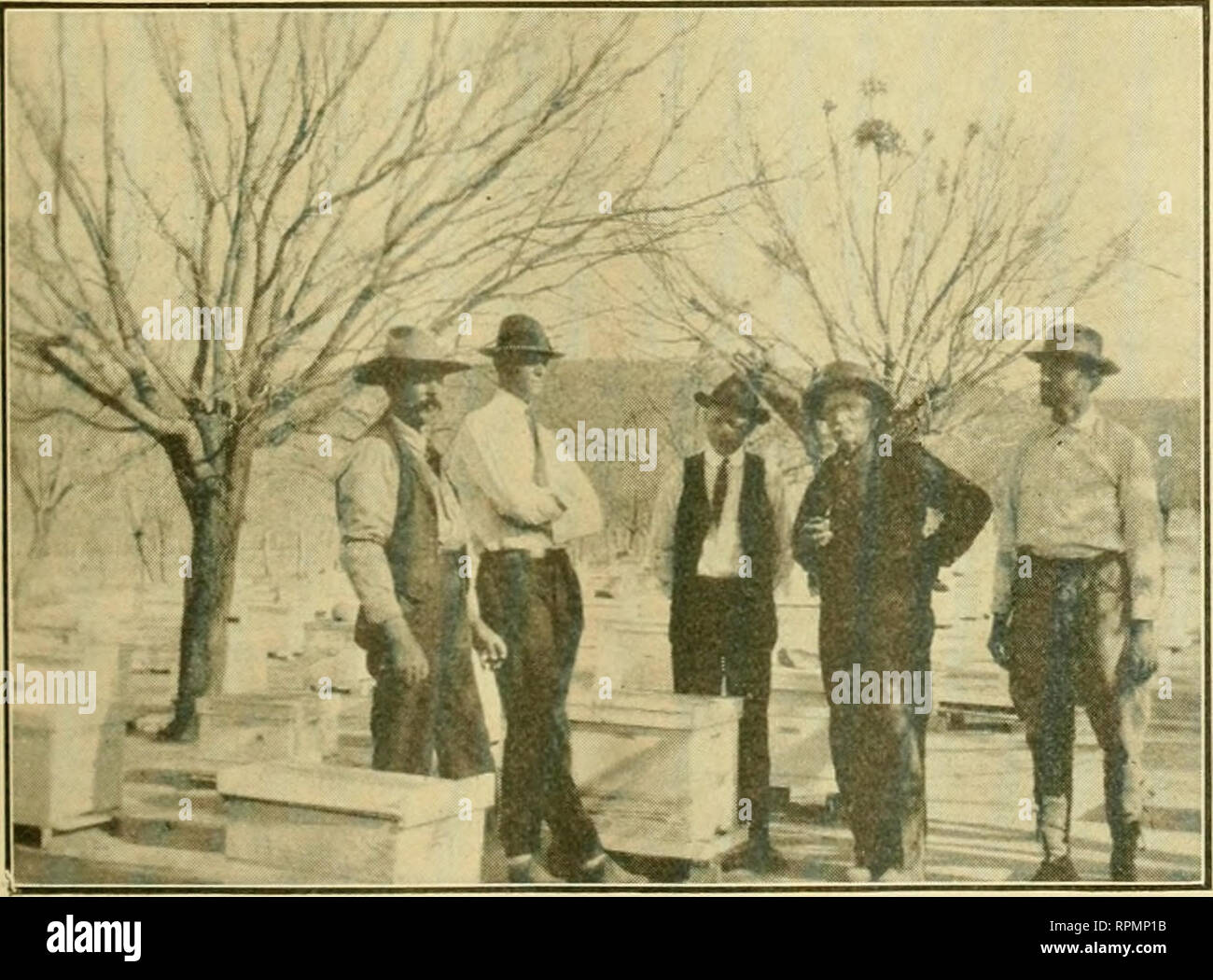 . American bee journal. Bee culture; Bees. Fig. 6. A group of beemen in ...
