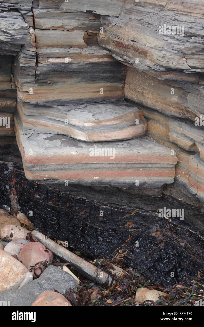 Carboniferous Sandstone Geology Exposed along the Fife Coast near Crail ...