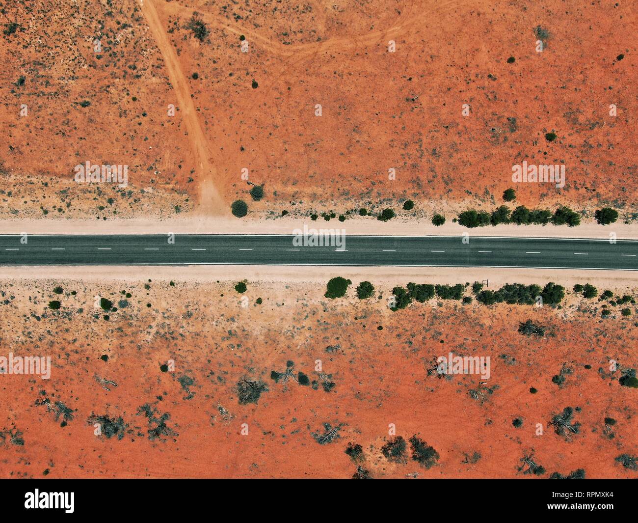 Outback Road Australia Aerial View Stock Photos & Outback Road ...