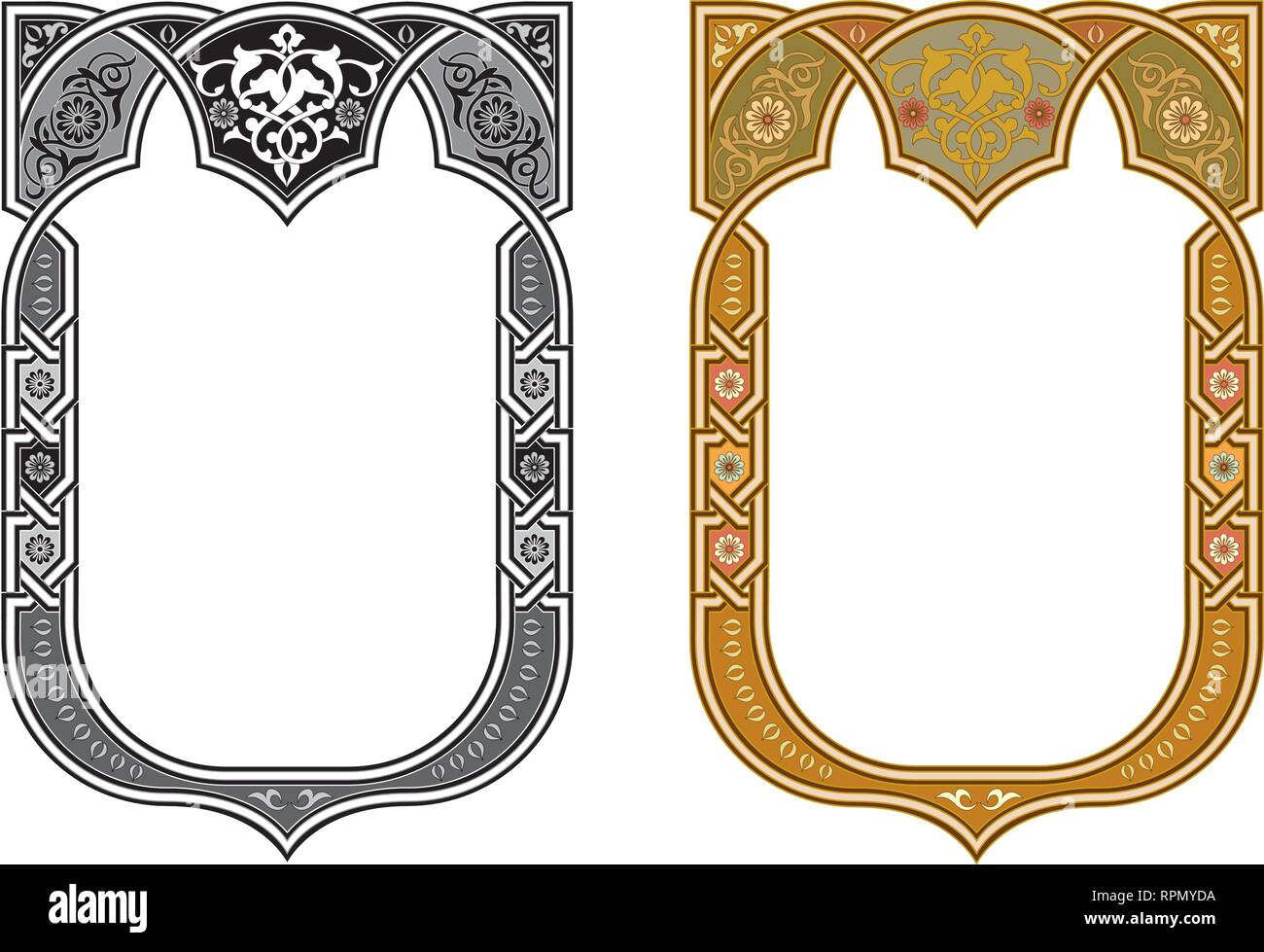 Arabic arabesque decorative texture Islamic ornamental colorful design ...