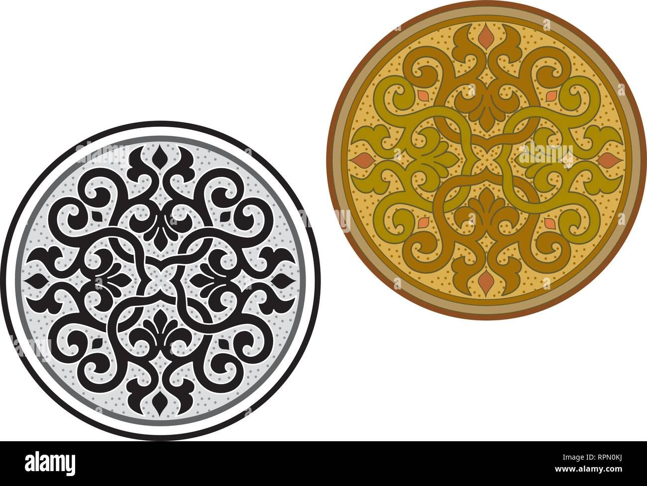 Arabic arabesque decorative texture Islamic ornamental colorful design ...