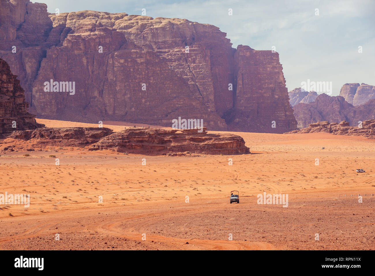 Little bridge in Wadi Rum valley also called Valley of the Moon in ...