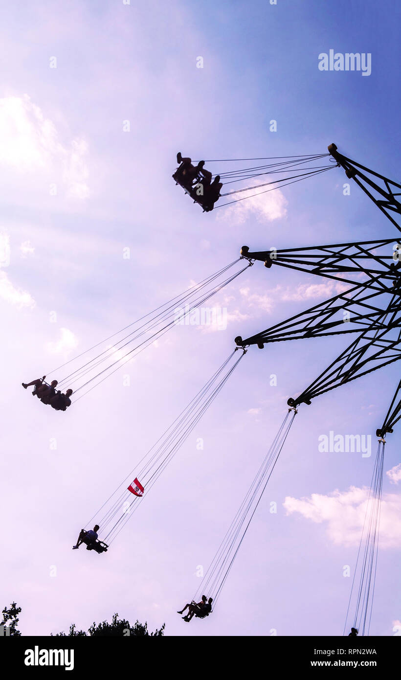 Swing ride, Prater amusement park, Vienna, Austria Stock Photo - Alamy
