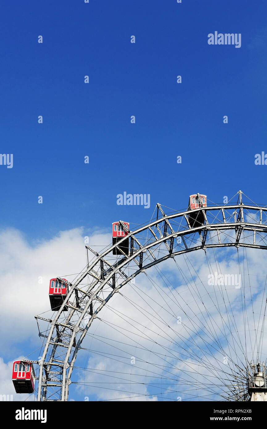 The giant Ferries Wheel (Riesenrad) at the entrance of the Prater ...
