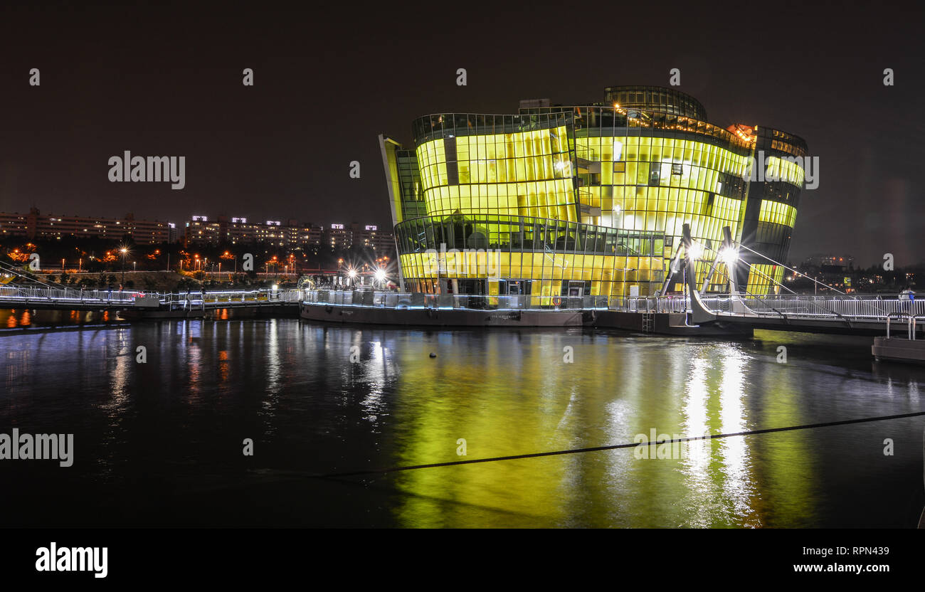 Seoul, South Korea - Sep 16, 2016. Sebitseom (Some Sevit) illuminated ...