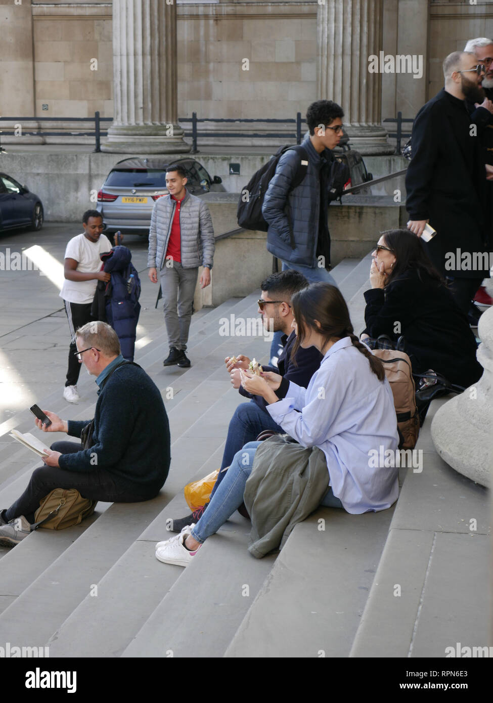 Man eating stairs hi-res stock photography and images - Alamy
