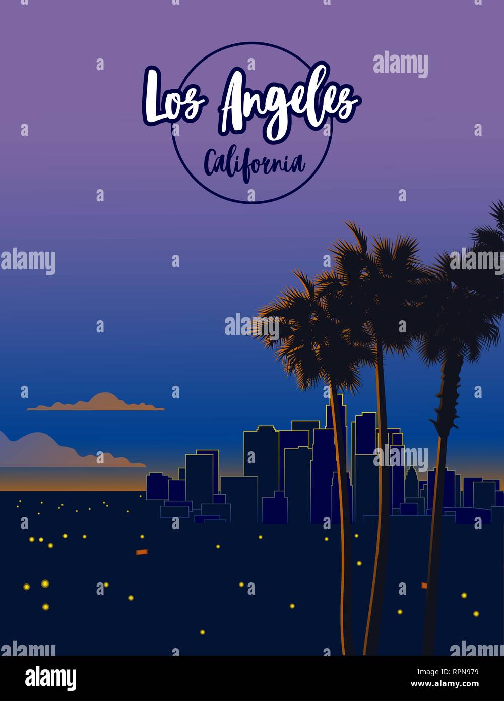 Los Angeles California Stock Vector Image & Art - Alamy