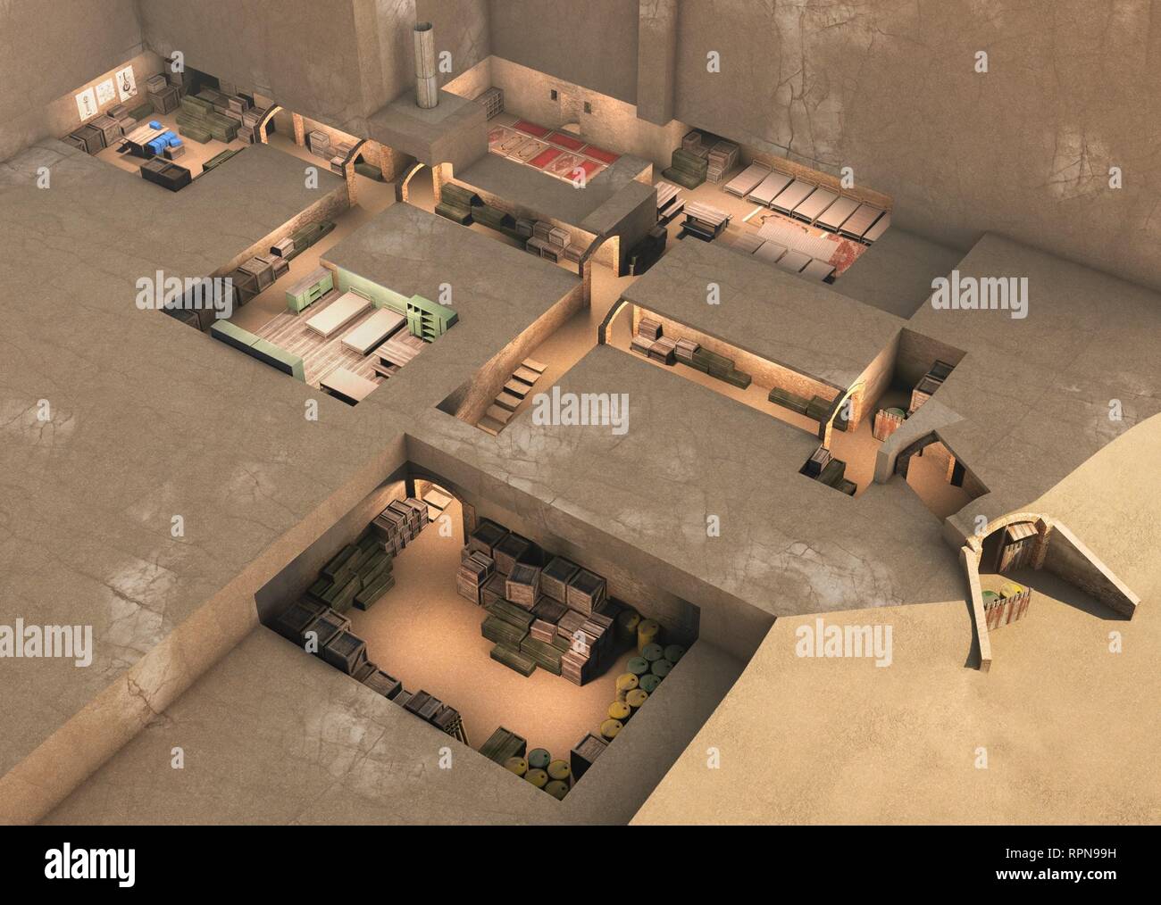 Afghanistan. Recreation of a Taliban training camp during the War of ...