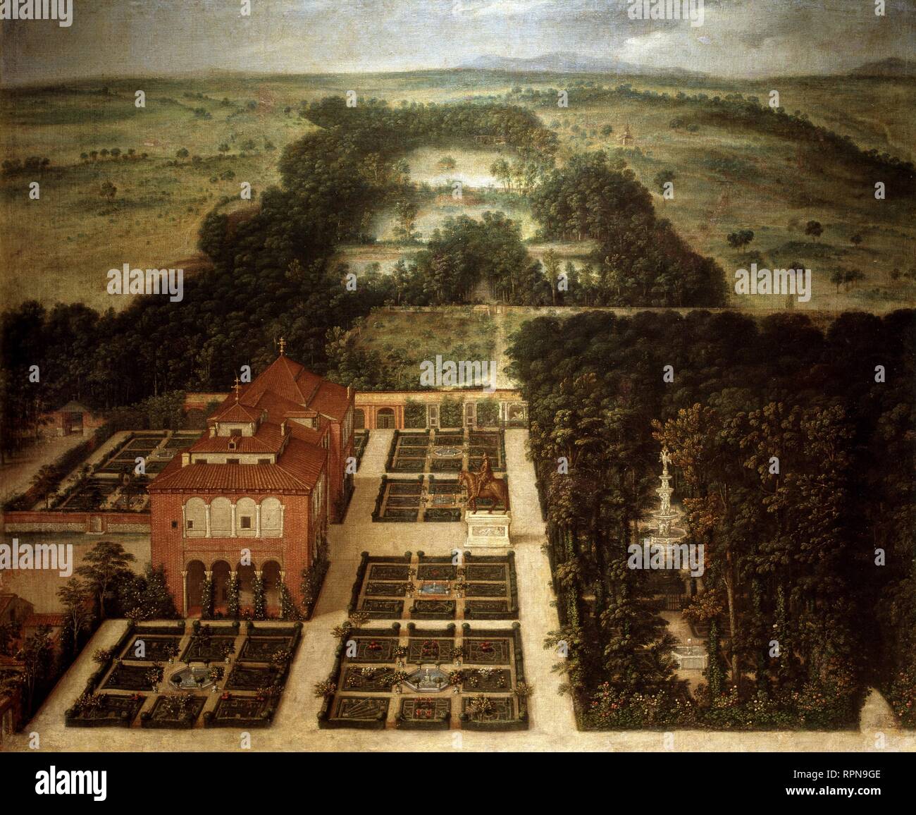 CASTELLO, FELIX PINTOR ESPAÑOL. 1595-1651 "LA CASA DE CAMPO DE MADRID ...